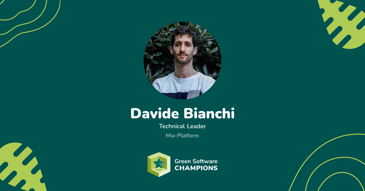 Davide Bianchi - Green Software Champion