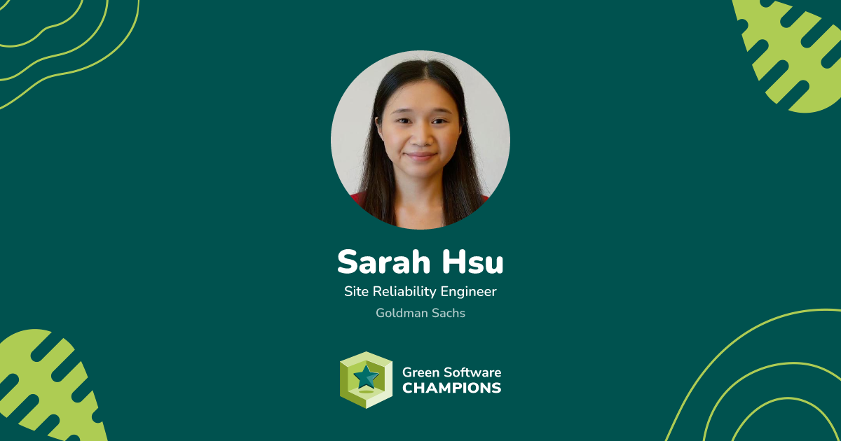 Sarah Hsu - Green Software Champion